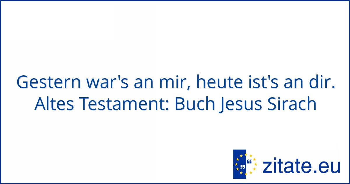 Altes Testament: Buch Jesus Sirach | zitate.eu